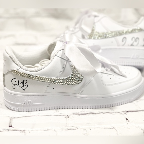 Nike | Shoes | Custom Bling Nikes Bridal Nikes | Poshmark